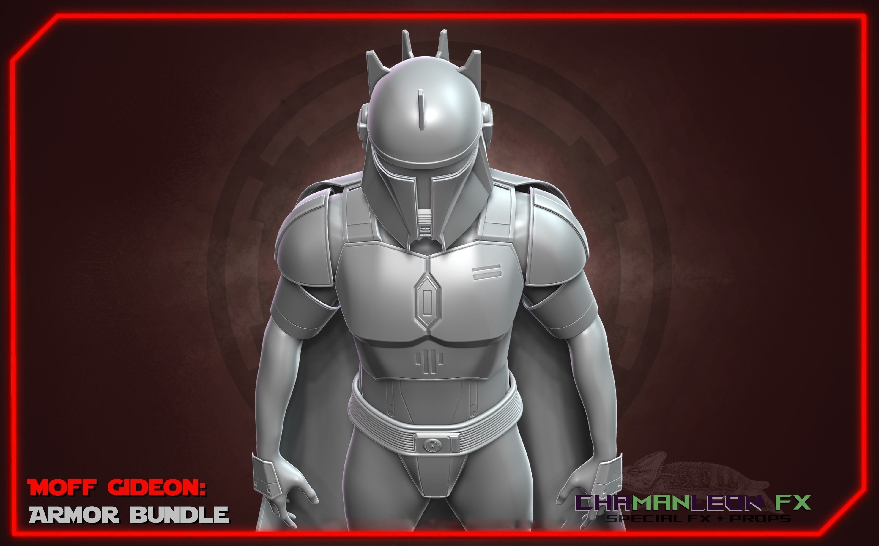 Moff Gideon Beskar Armor Bundle Mandalorian Cosplay 3D model 3D printable | CGTrader