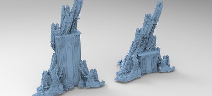 Ancient Stone Tower rock formation 2 Towers 3D model | CGTrader