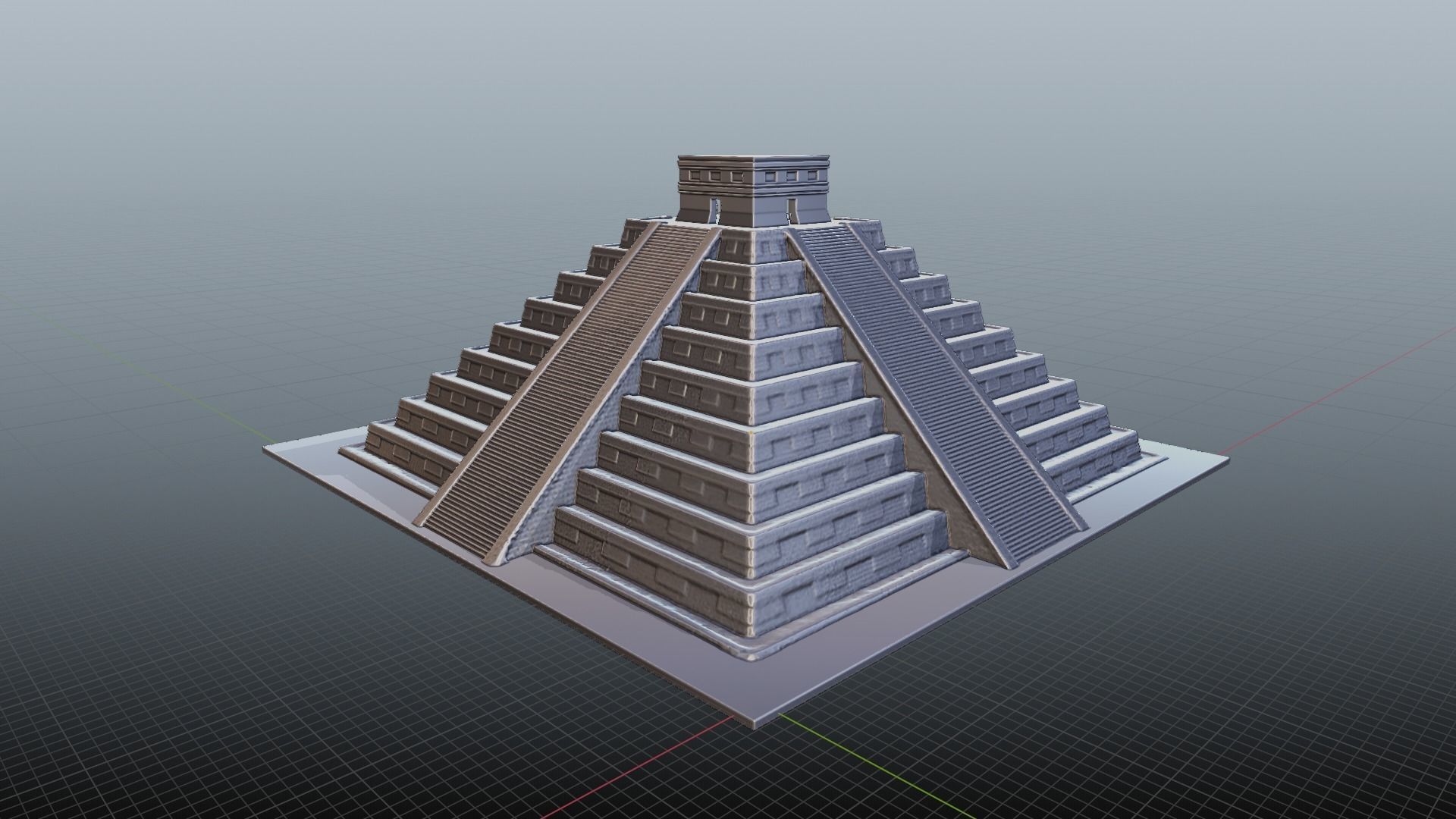 Chichen Itza Rebuilt Landscape and 3D Printable 3D model | CGTrader