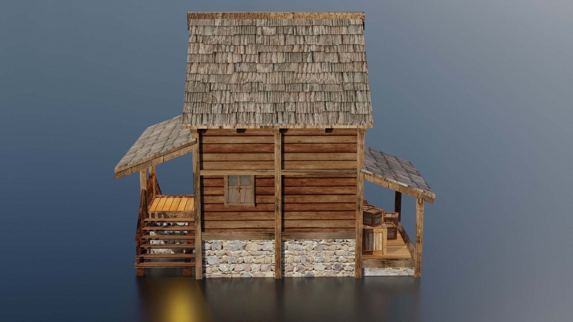 3D model Wooden House D VR / AR / low-poly | CGTrader