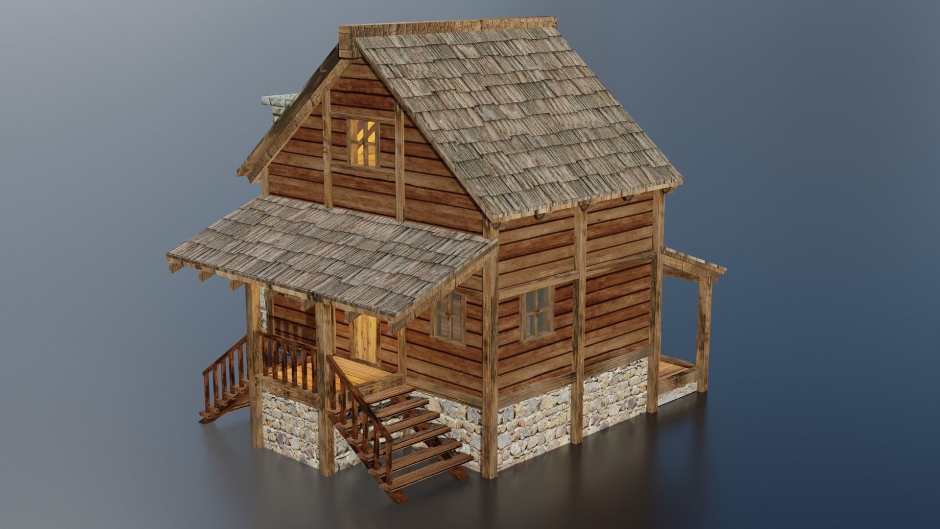 3D model Wooden House D VR / AR / low-poly | CGTrader