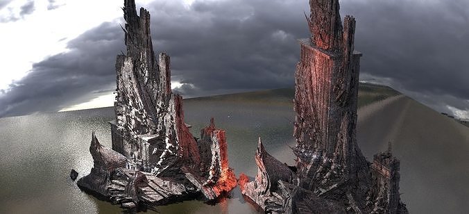 Ancient Stone Wraith Towers 3D model | CGTrader