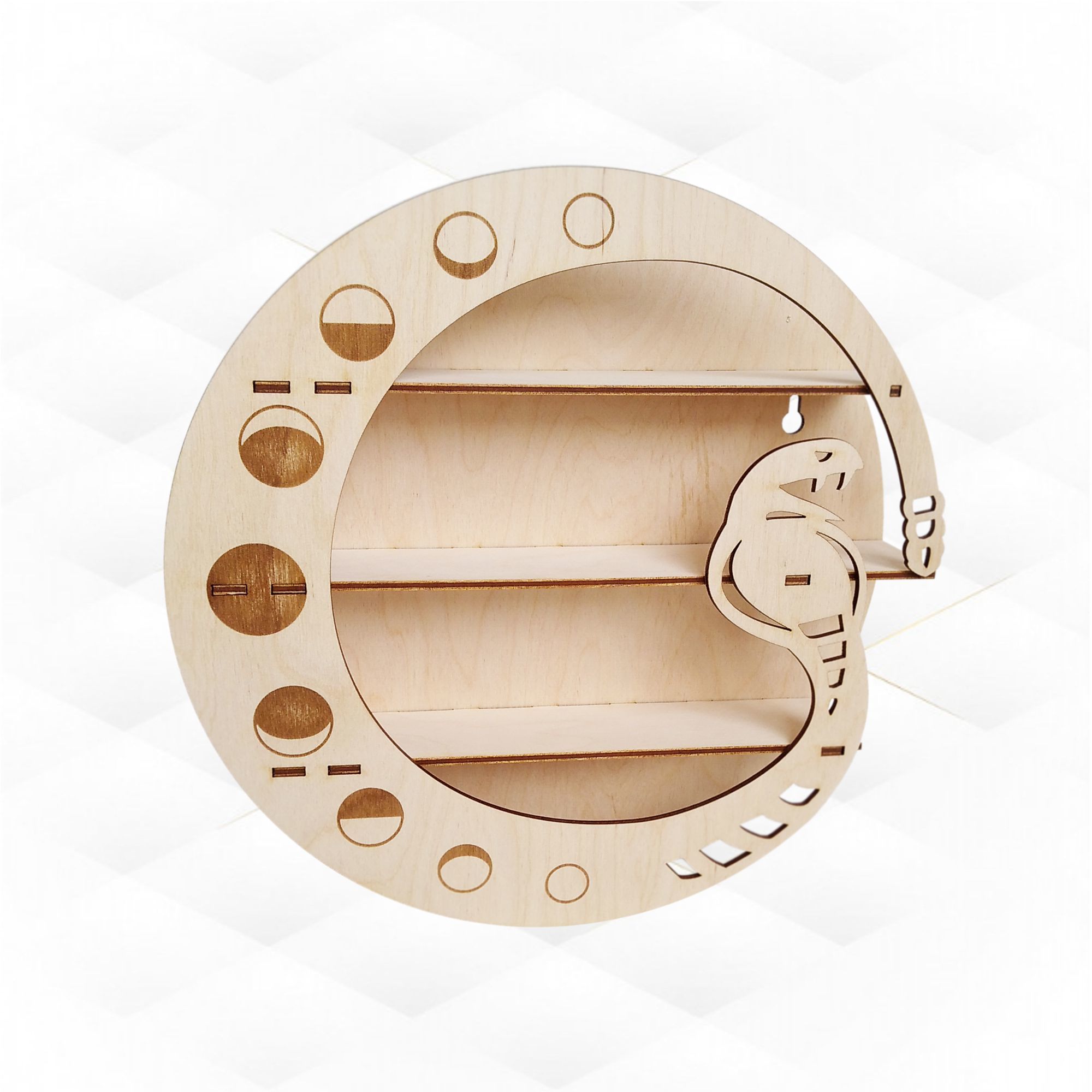 Shelf moon Snake svg dxf pattern for laser cut 3D model 3D printable ...