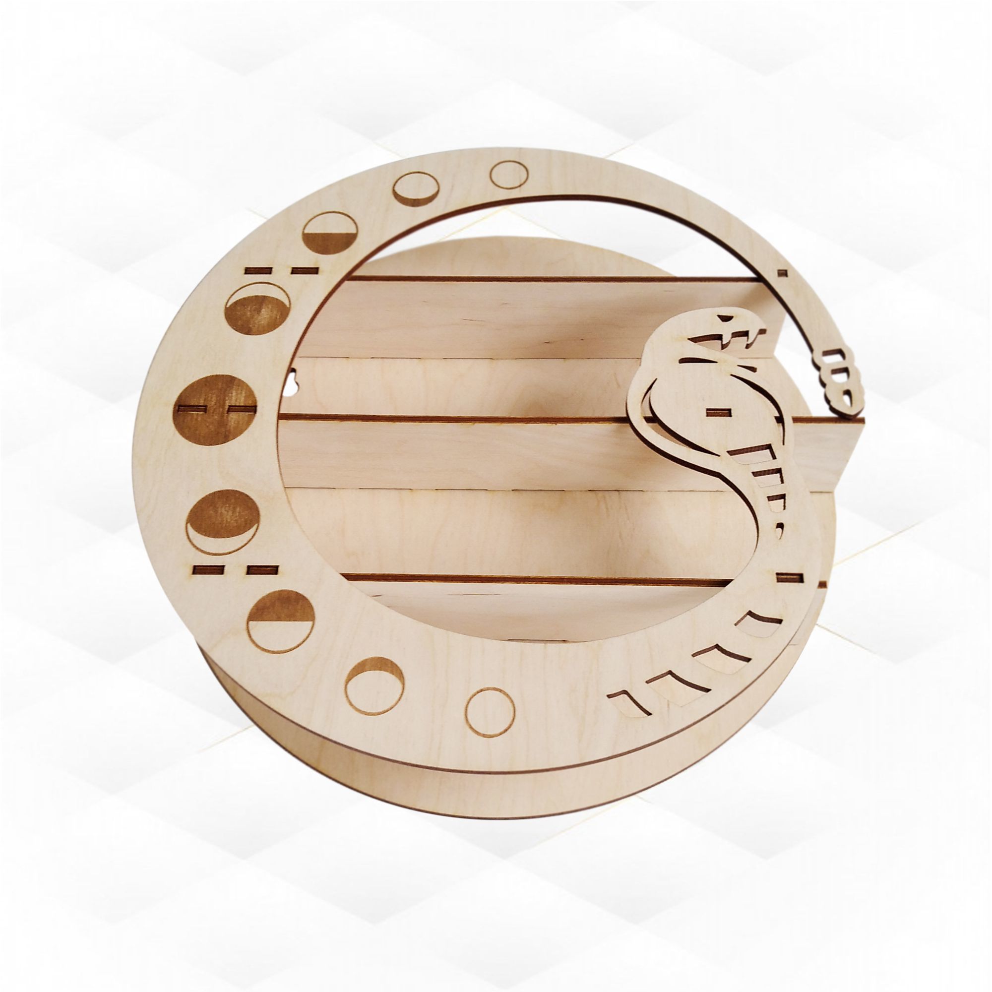 Shelf moon Snake svg dxf pattern for laser cut 3D model 3D printable ...