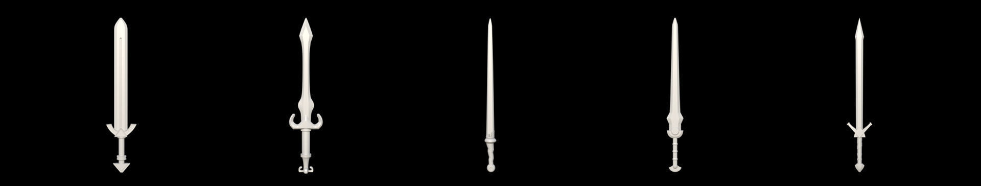 3D model 58 Sword Base Mesh Pack VR / AR / low-poly | CGTrader