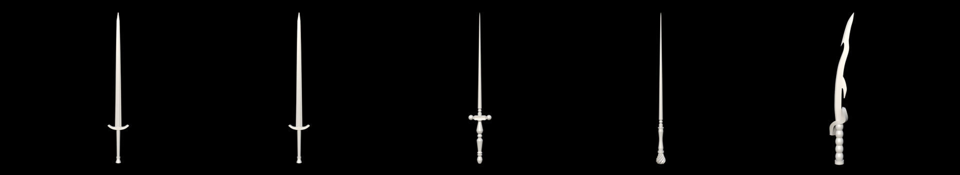 3D model 58 Sword Base Mesh Pack VR / AR / low-poly | CGTrader