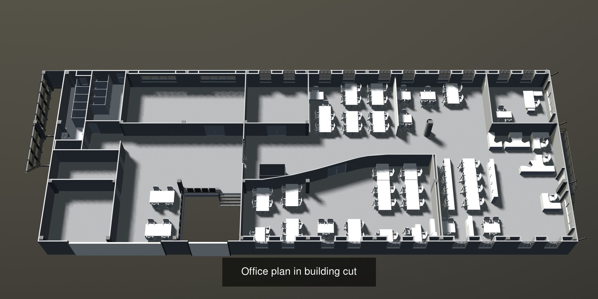 Building part in section cut 3D Model Collection | CGTrader