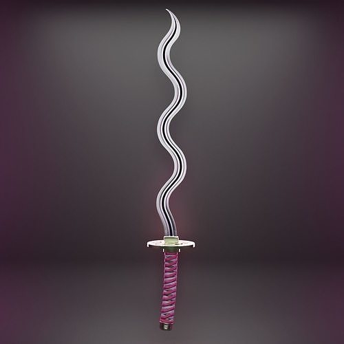 Iguro Obanai-Twisted Nichirin Sword from Kimetsu No Yaiba 3D model ...
