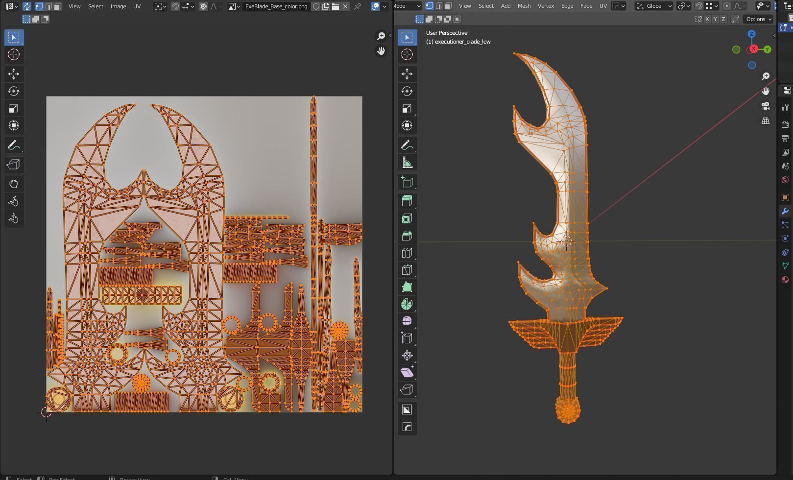 3D model Diablo Inspired Executioners Blade - One Handed VR / AR / low ...