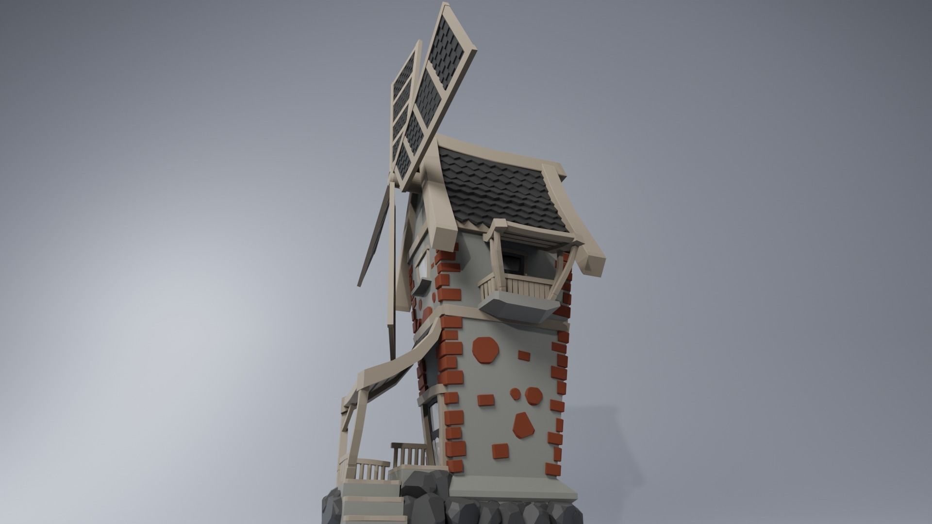 Windmill 3D model 3D printable | CGTrader