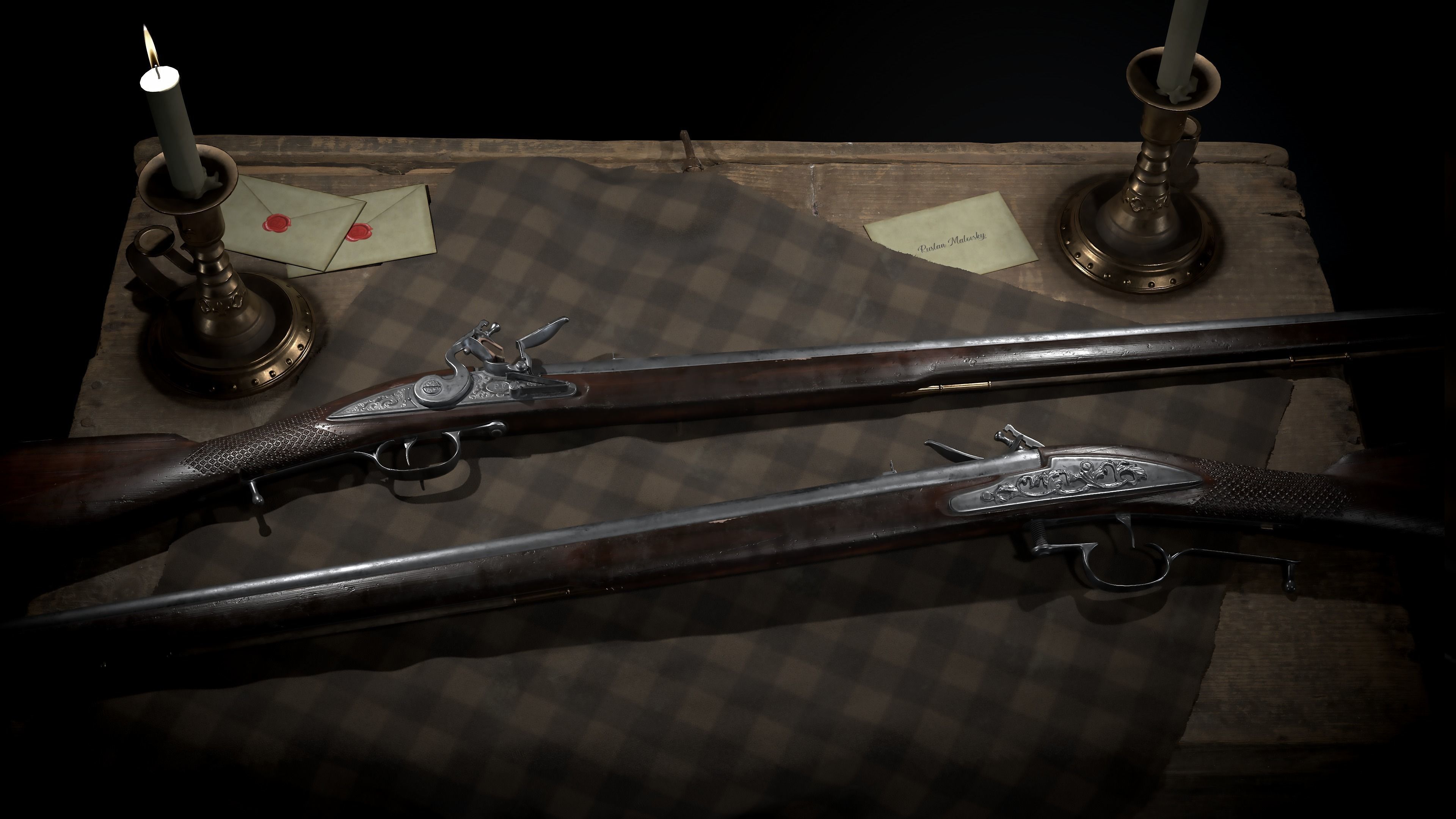 3D model Shotgun Ferguson rifle 1770 VR / AR / low-poly | CGTrader