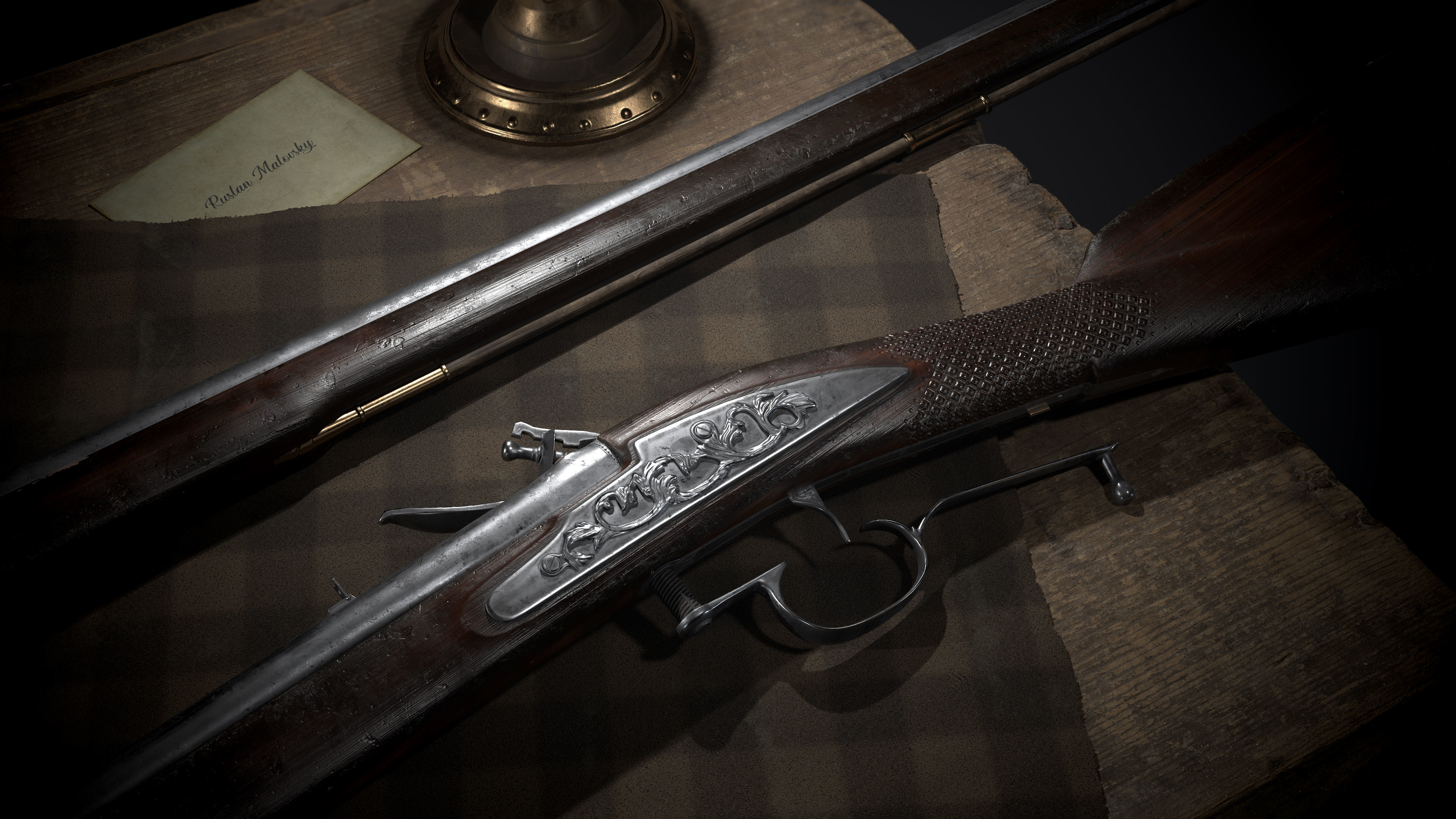 3D model Shotgun Ferguson rifle 1770 VR / AR / low-poly | CGTrader