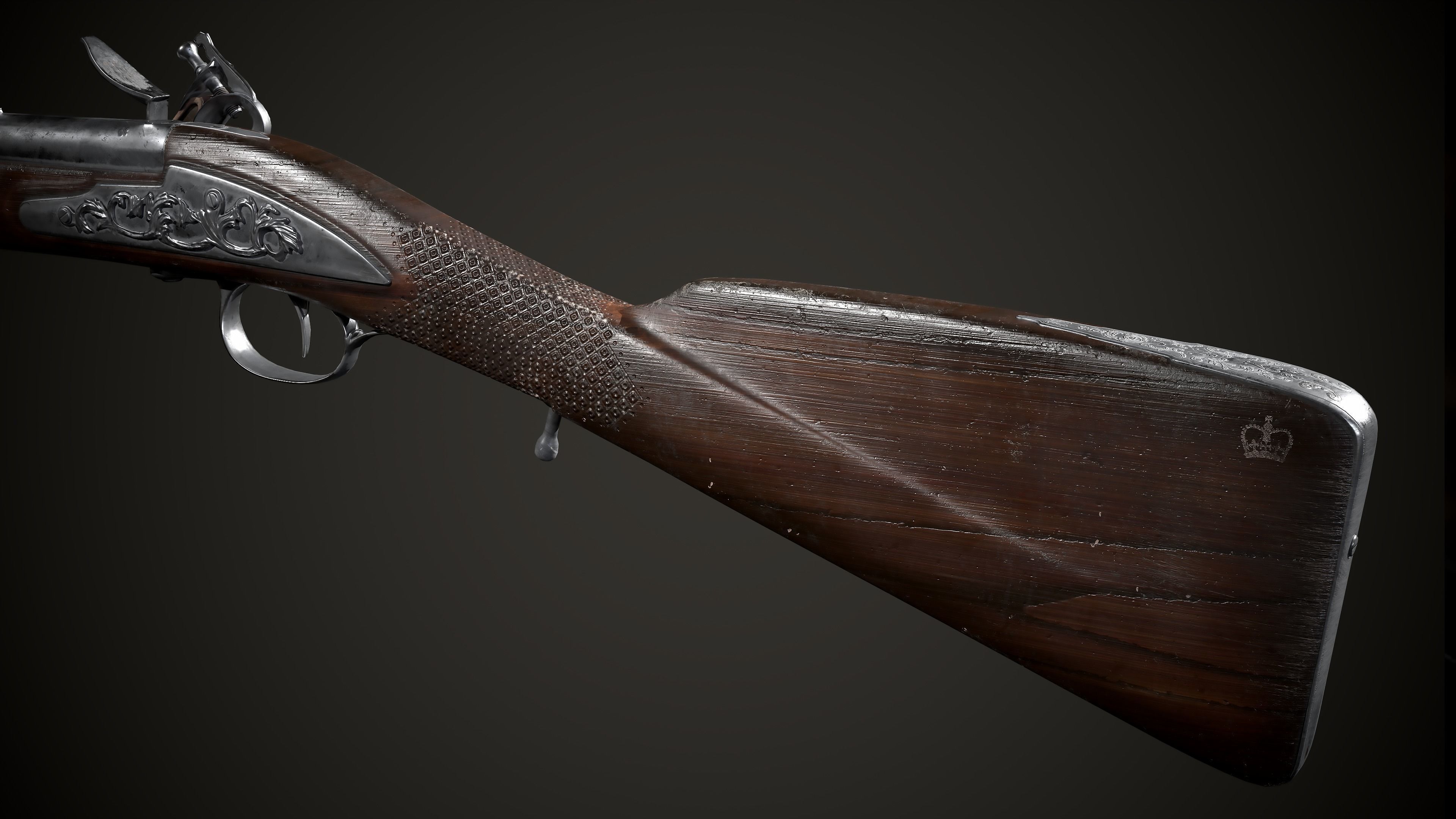 3D model Shotgun Ferguson rifle 1770 VR / AR / low-poly | CGTrader