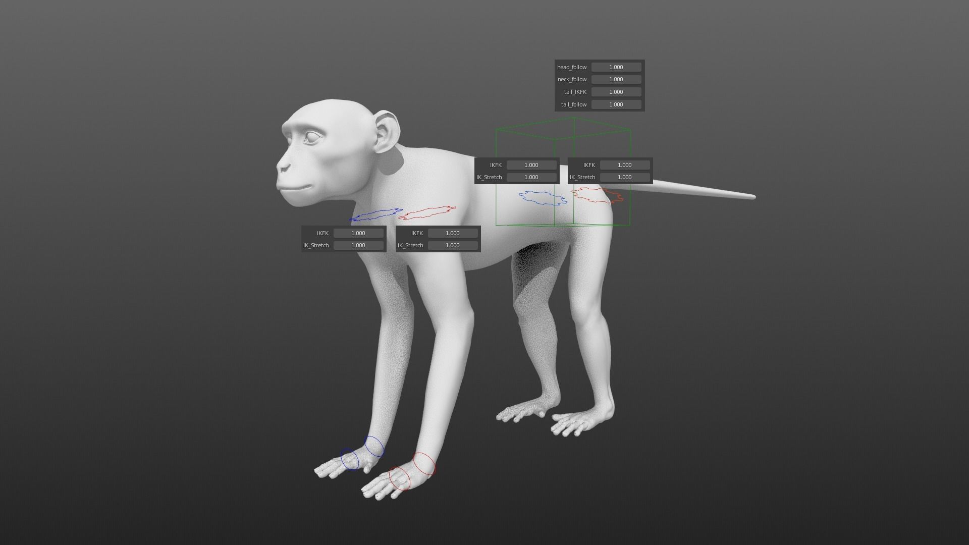 Vervet Monkey Animation VFX Grace 3D model animated rigged | CGTrader