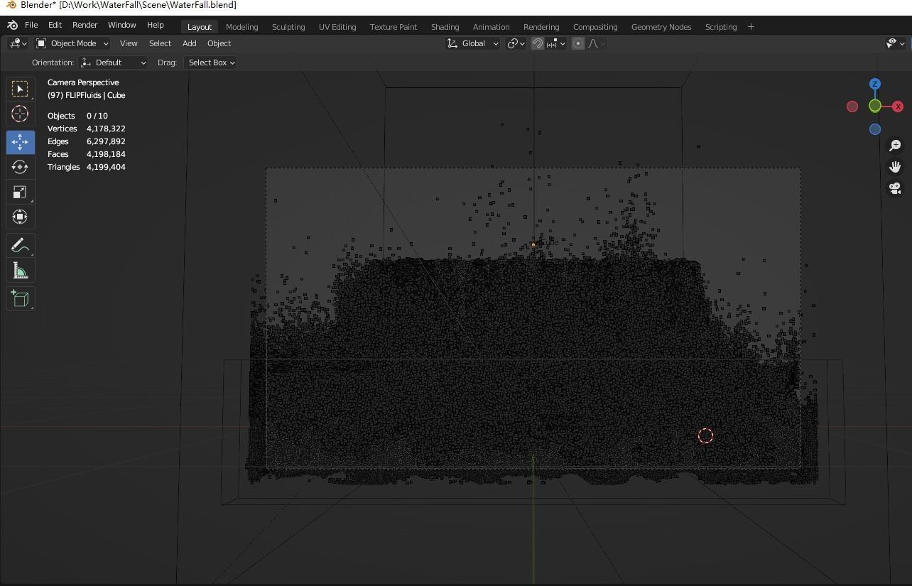 waterfall effect 3D model animated | CGTrader