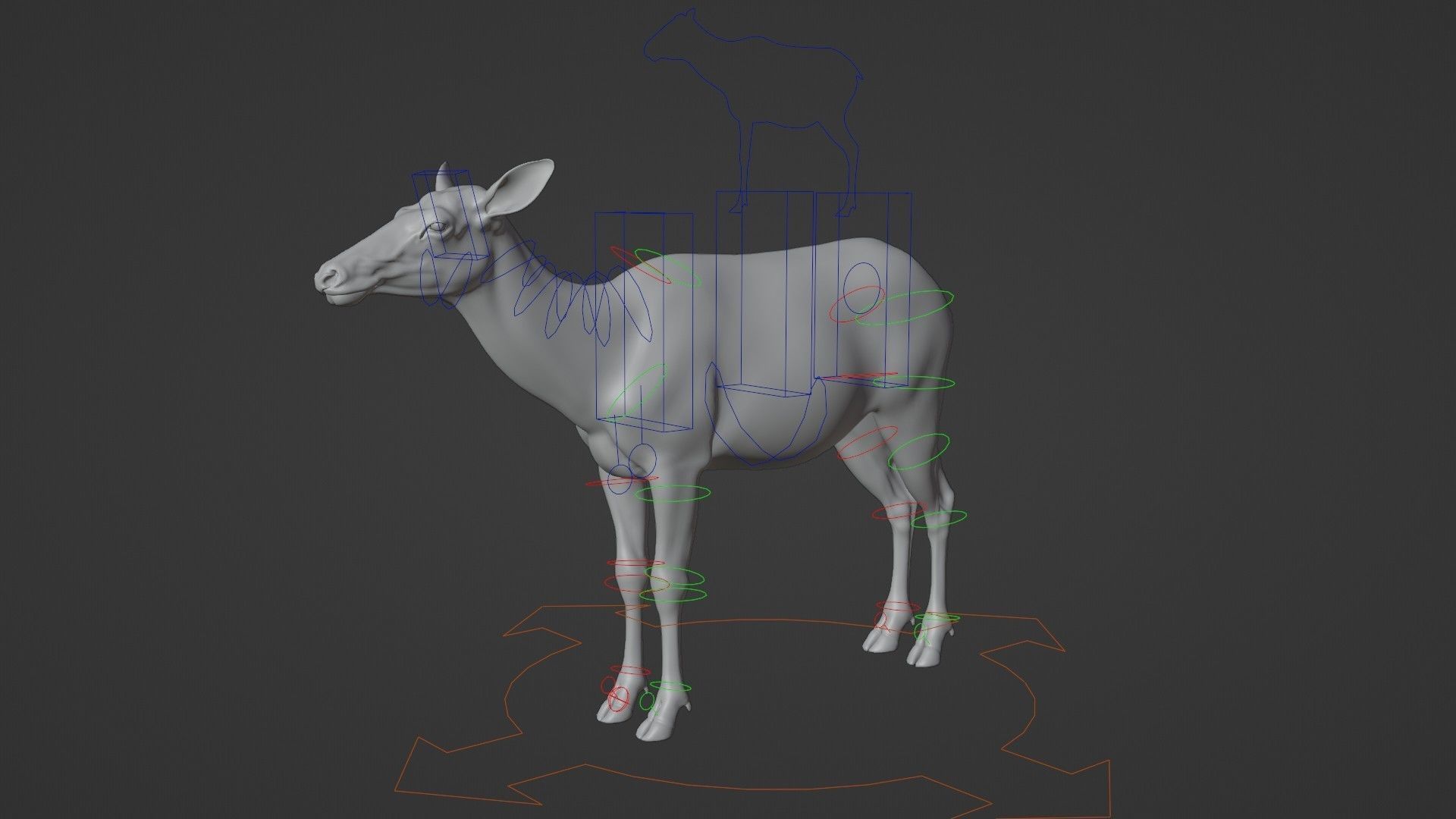 Female Canadian Deer Animation VFX Grace 3D model animated rigged ...