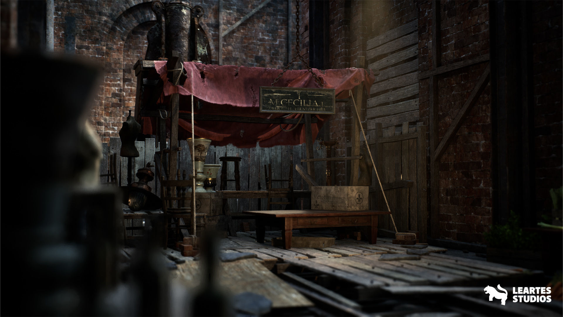 3D model Victorian Market in Abandoned Factory Building VR / AR / low ...