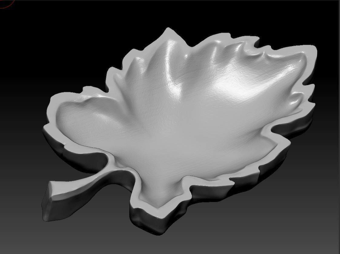 Grape leaf plate CNC 3D model 3D printable | CGTrader