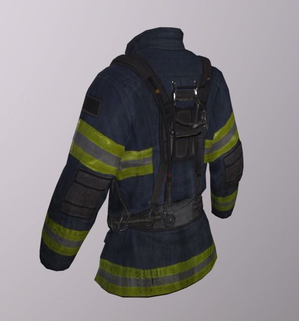 3D model Fireman Clothes Top VR / AR / low-poly | CGTrader