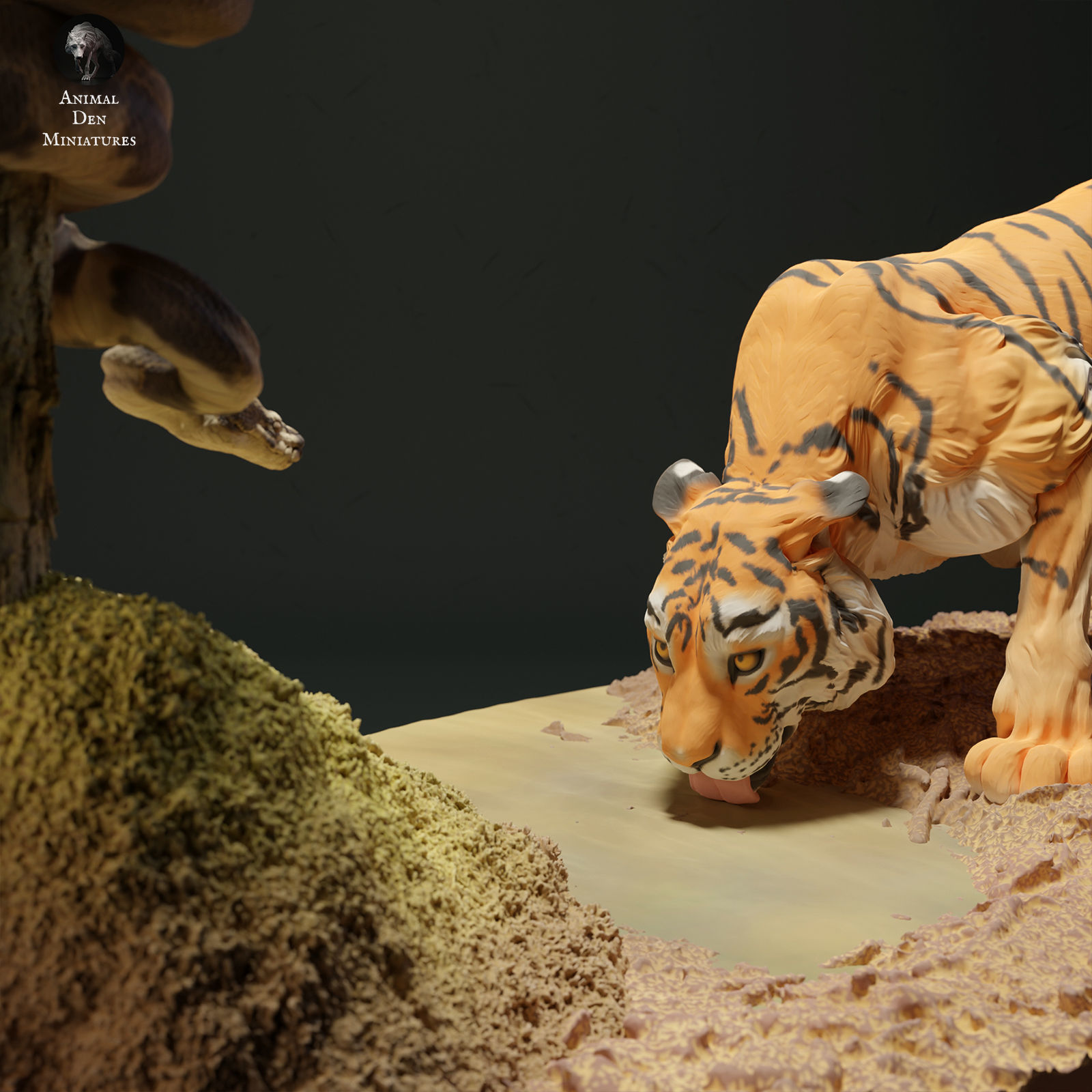 Burmese Python and Bengal Tiger 3D model 3D printable | CGTrader