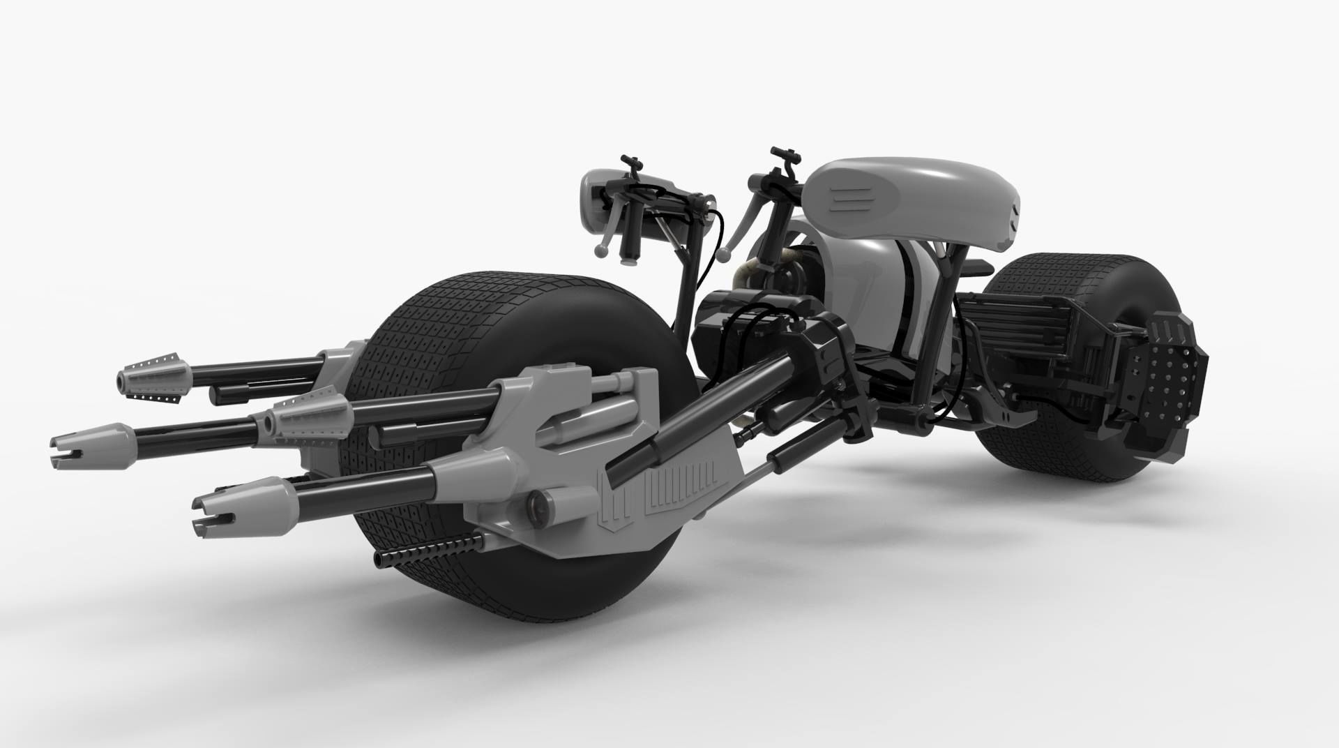 Batman Batpod Motorcycle 3D model 3D printable | CGTrader