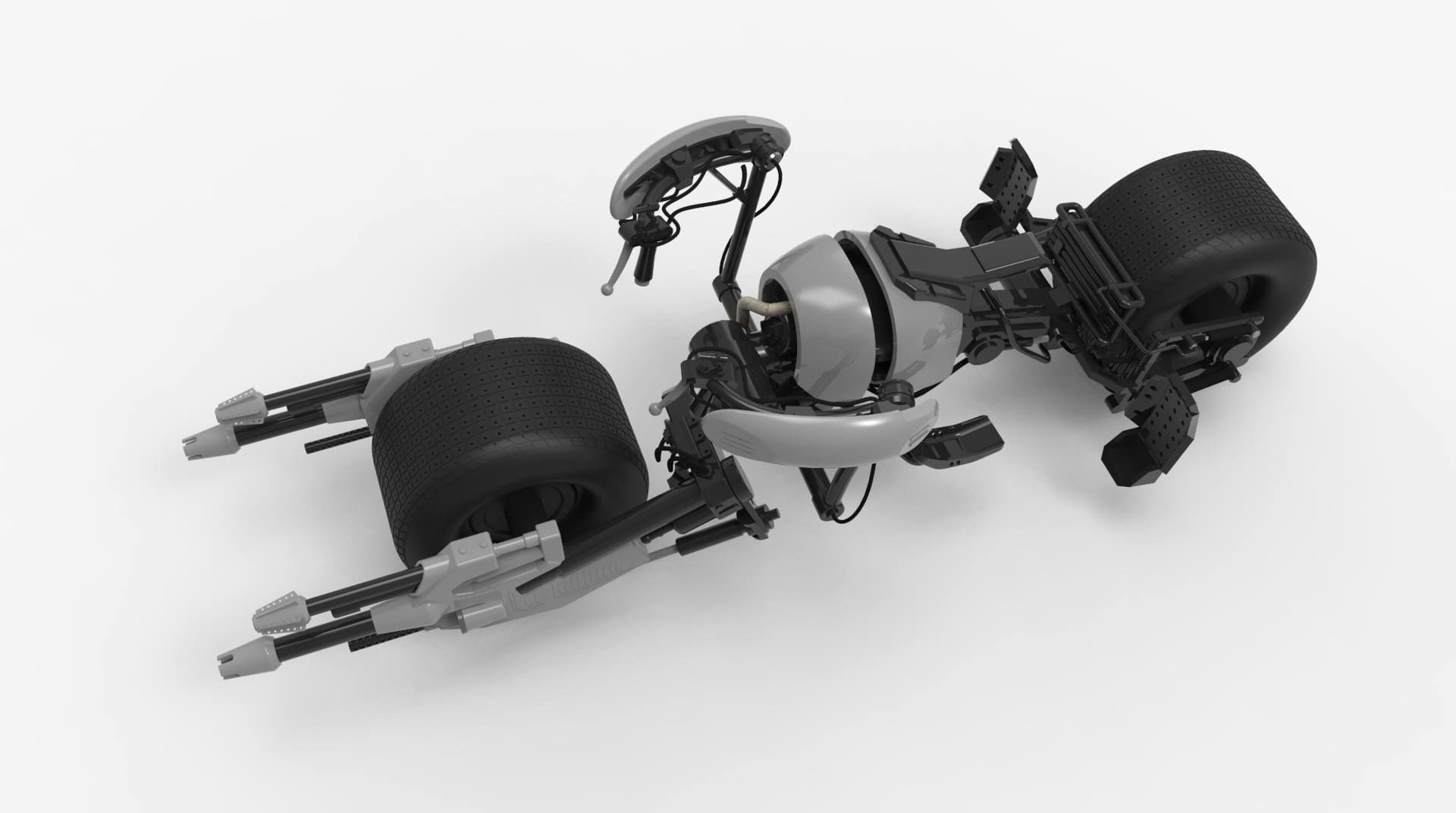 Batman Batpod Motorcycle 3D model 3D printable | CGTrader