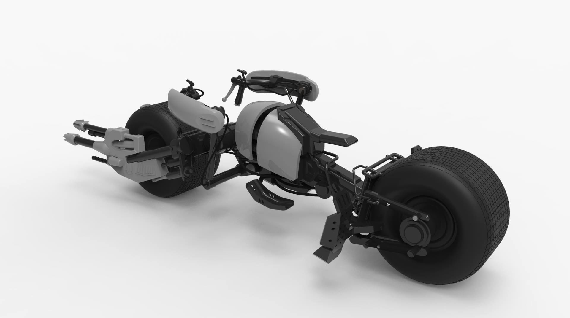Batman Batpod Motorcycle 3D model 3D printable | CGTrader