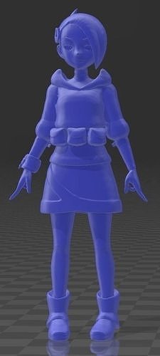 Mai pokemon trainer 3D model 3D printable | CGTrader