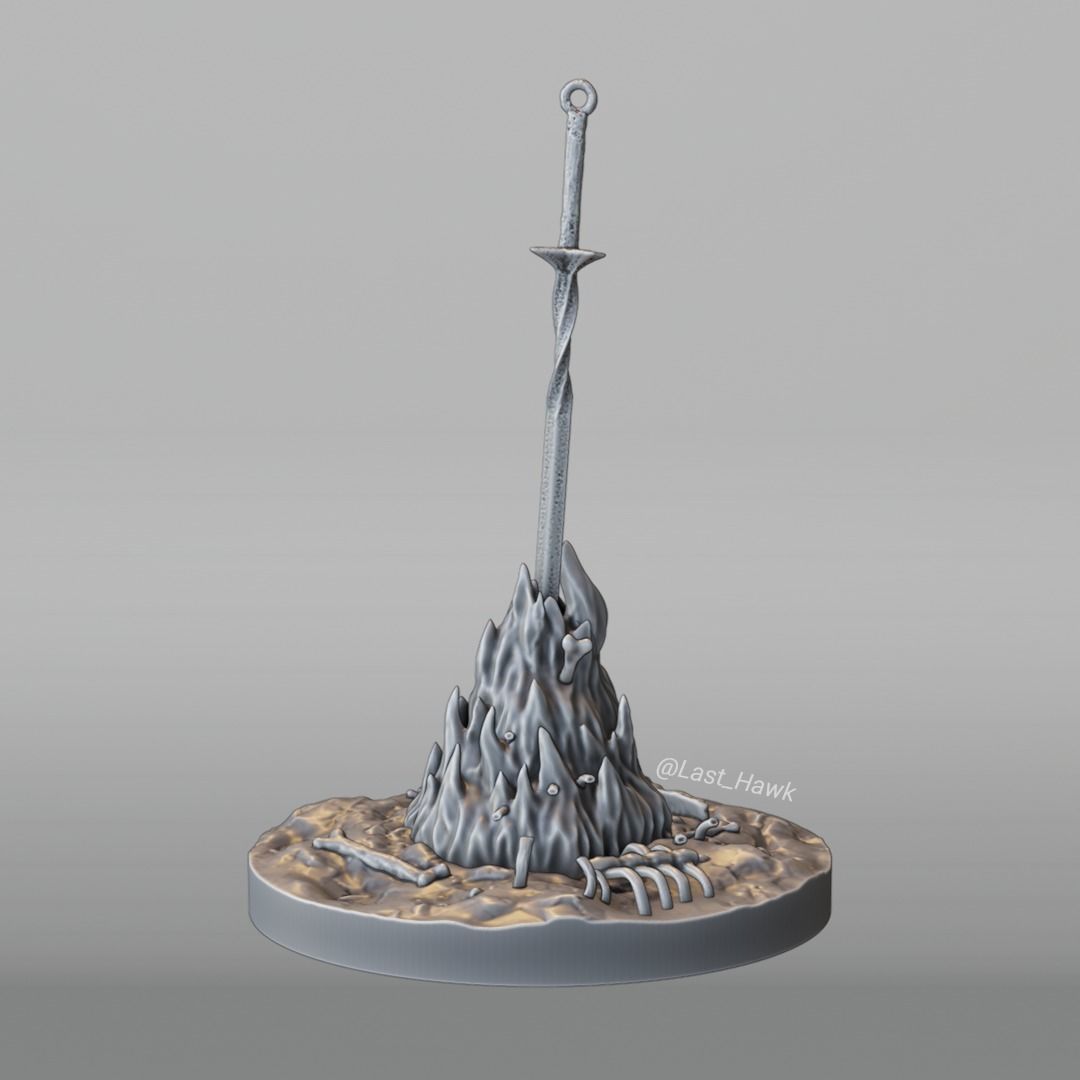 Bonfire Dark Souls 3D model 3D printable | CGTrader