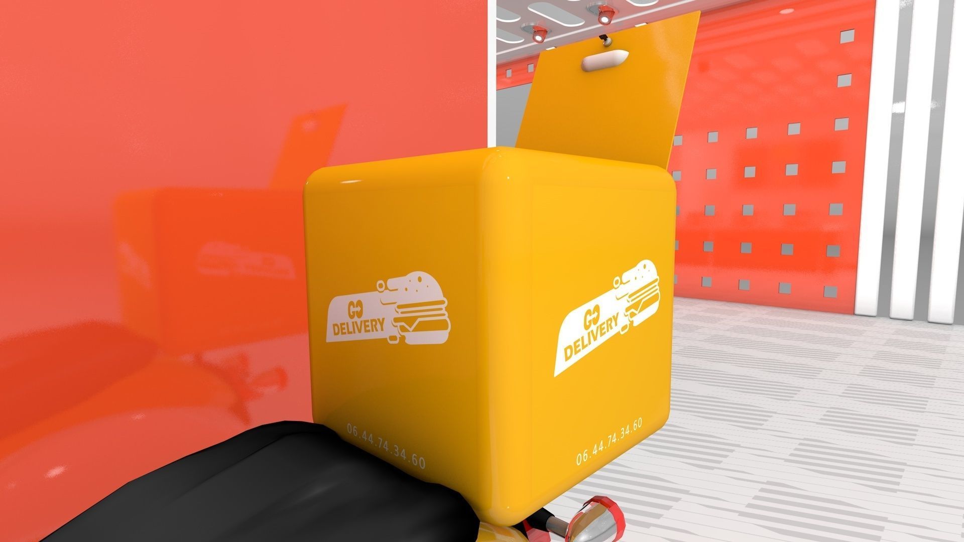 Delivery food box 3D model | CGTrader