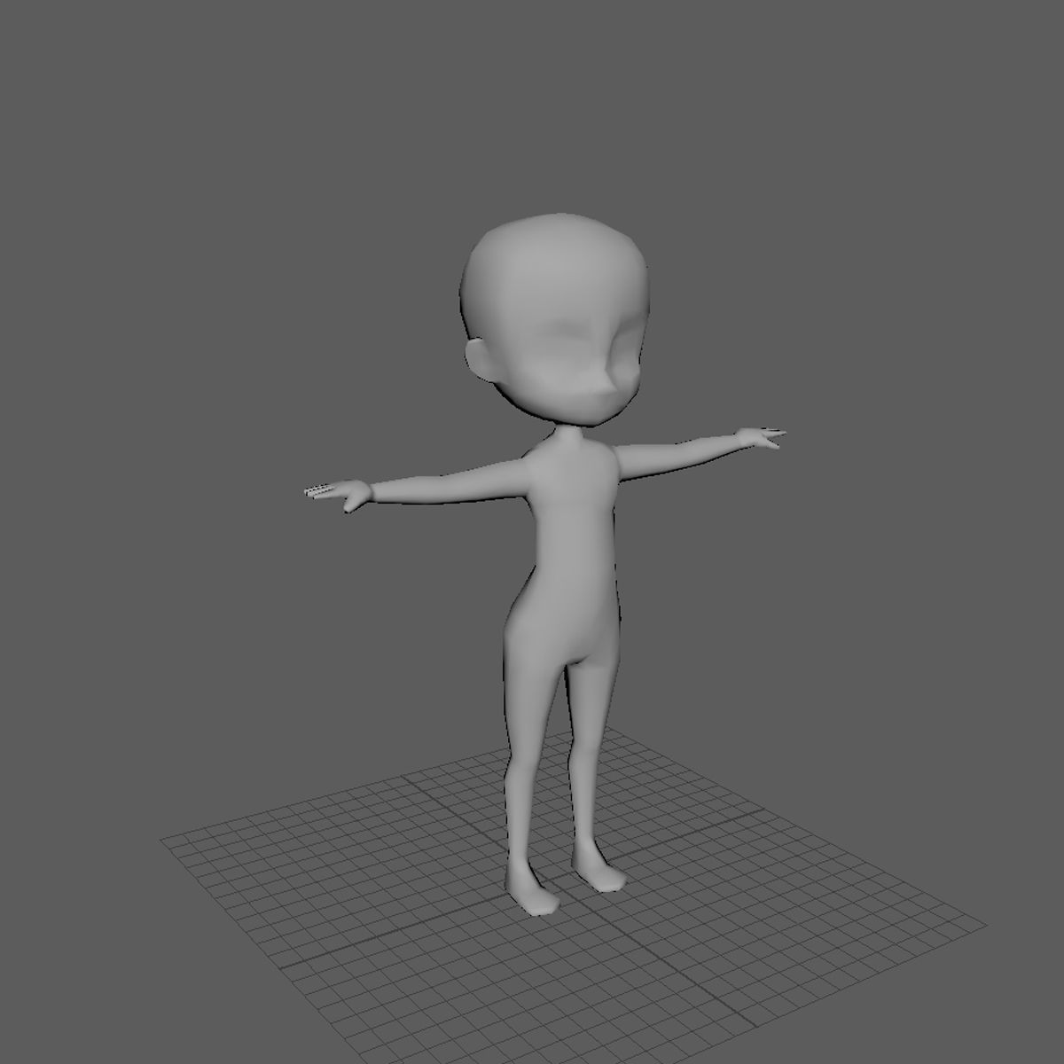 low-poly girl base 3d model 3D model | CGTrader