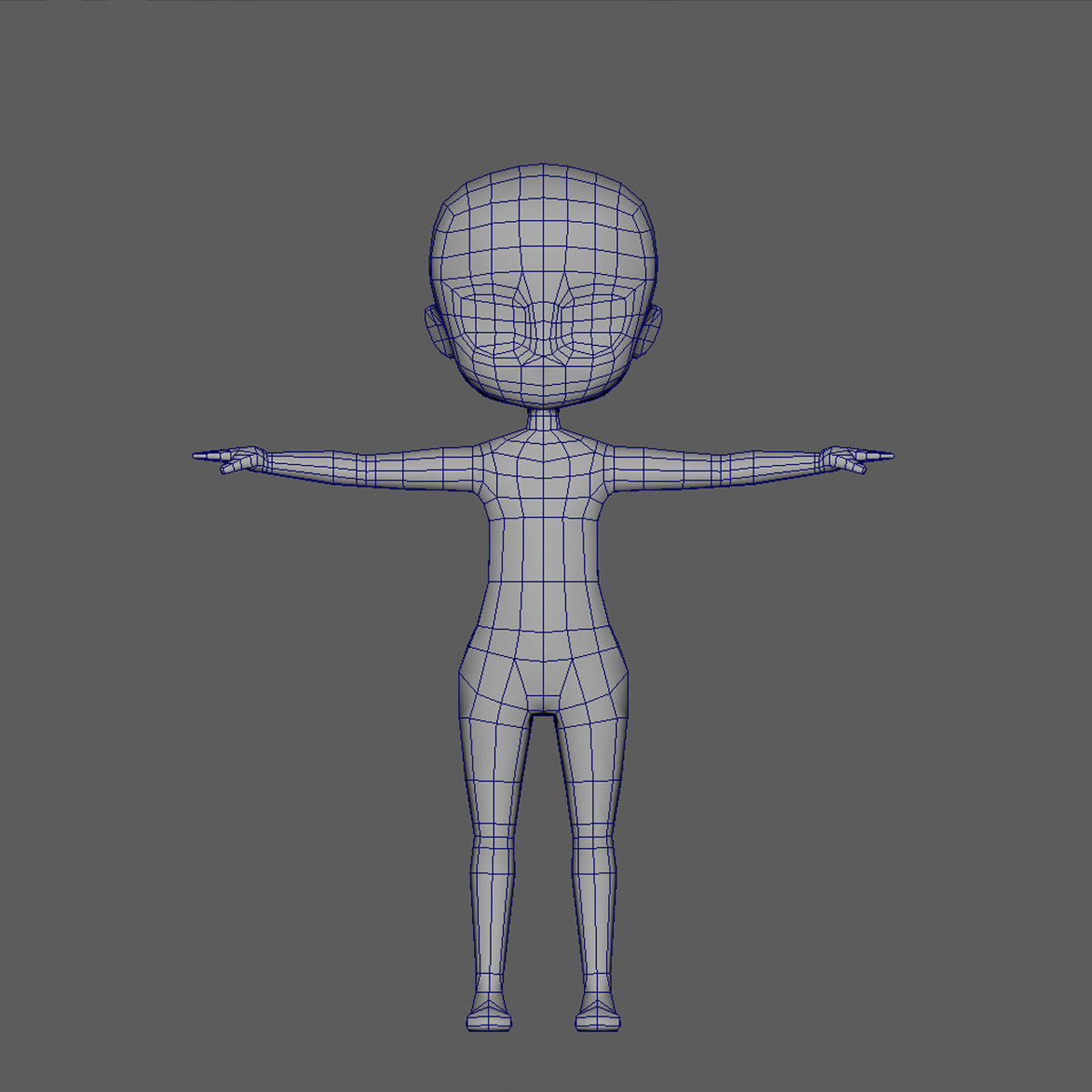 low-poly girl base 3d model 3D model | CGTrader