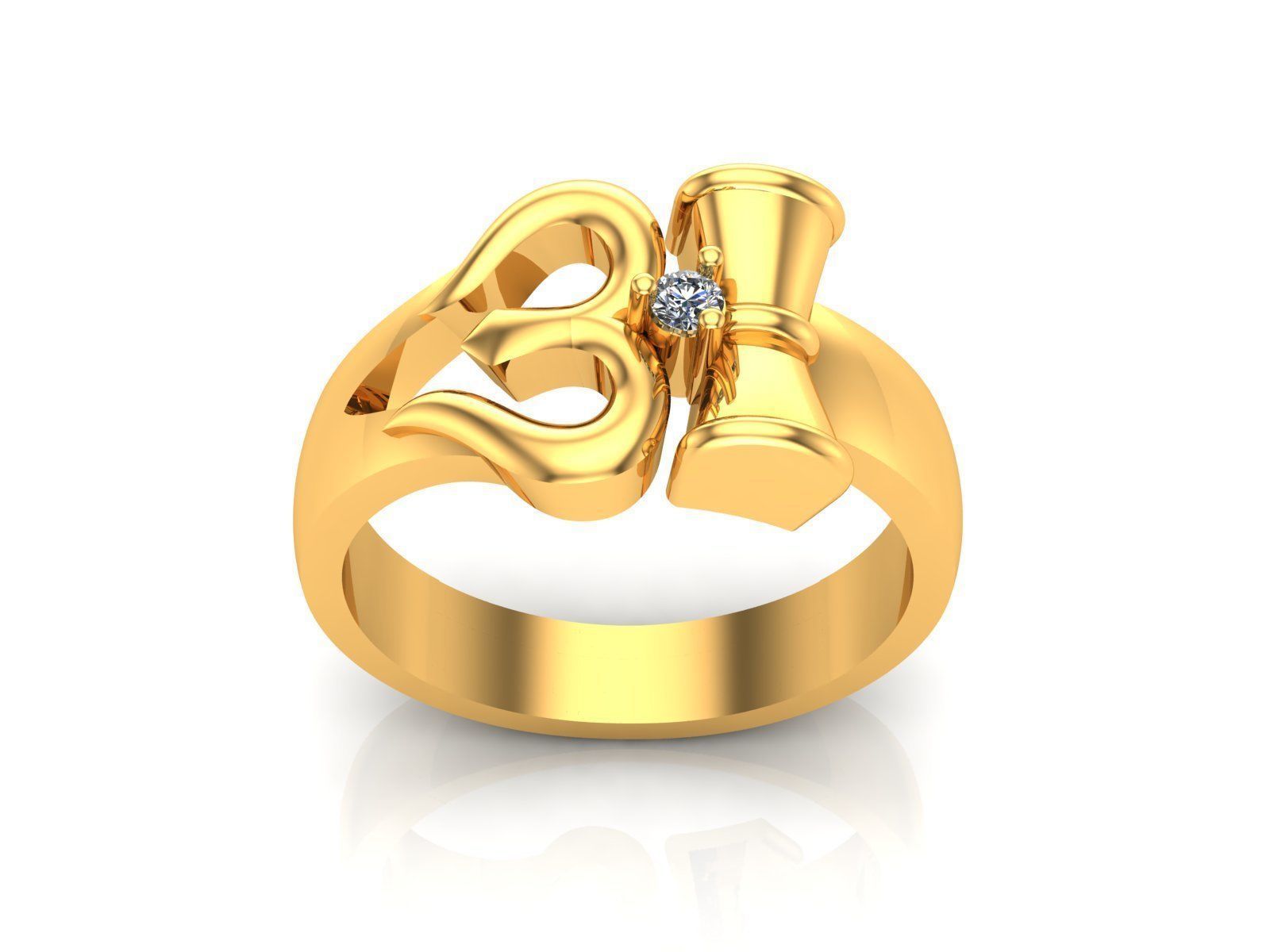 0134 - OM GENTS RING 3D model 3D printable | CGTrader