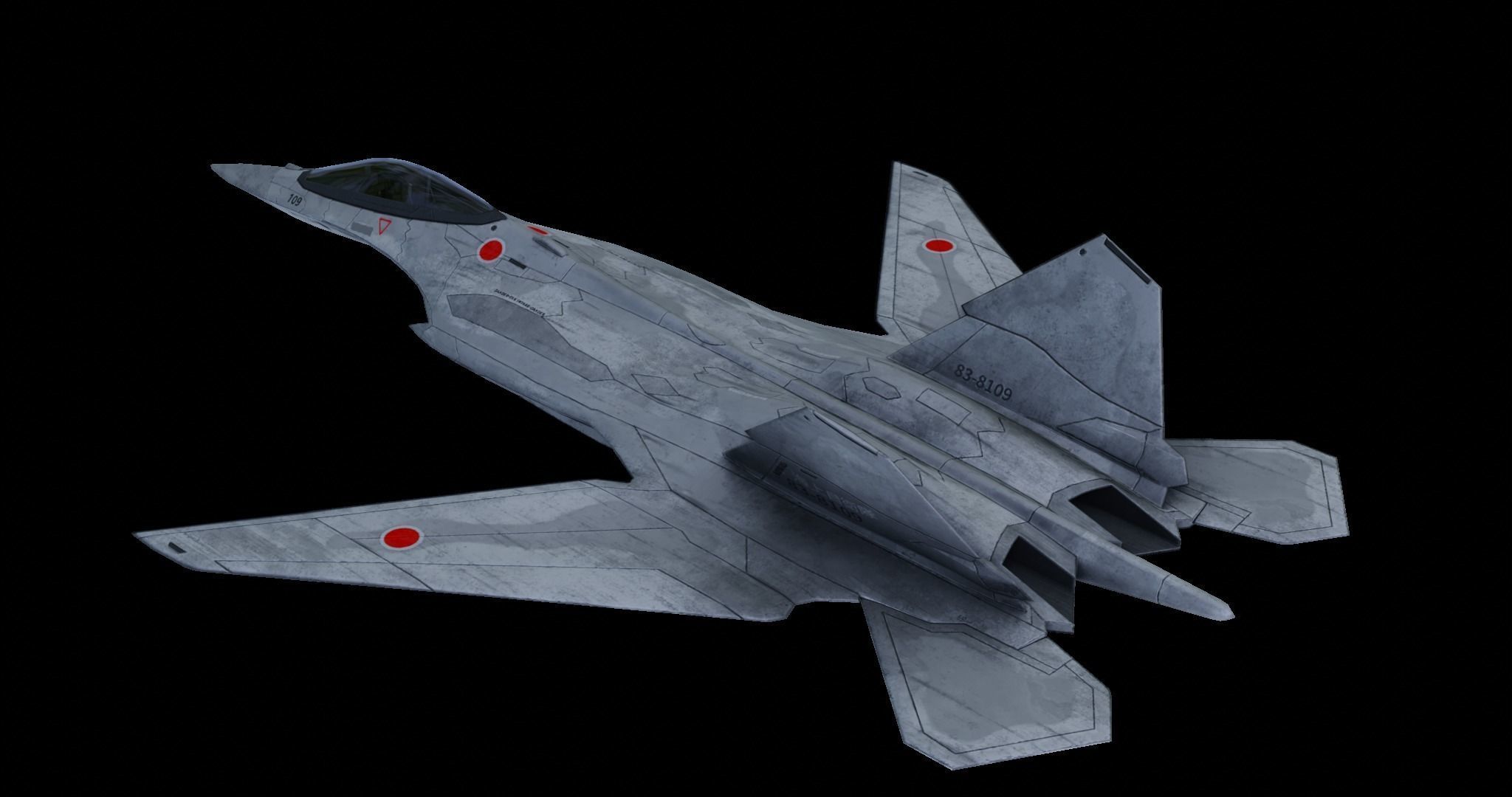 3D model F7-japanese concept fighter jet VR / AR / low-poly | CGTrader