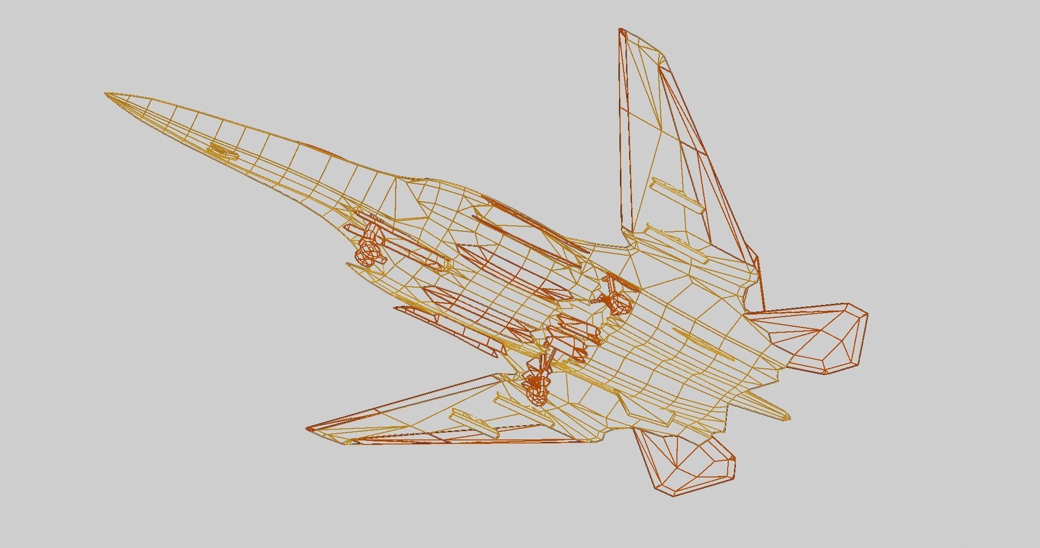 3D model F7-japanese concept fighter jet VR / AR / low-poly | CGTrader