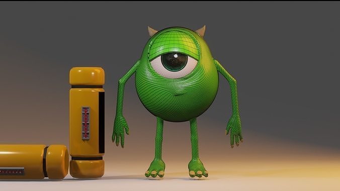 3D model Mike Wasowski Low Poly Character 3D VR / AR / low-poly | CGTrader