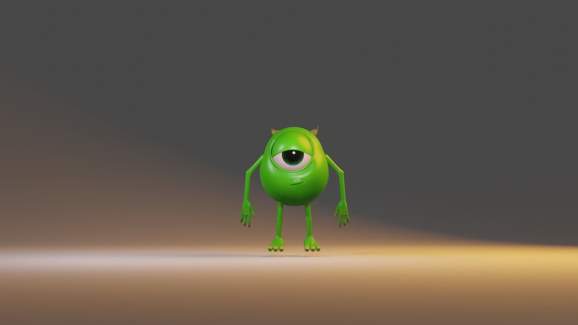 3D model Mike Wasowski Low Poly Character 3D VR / AR / low-poly | CGTrader