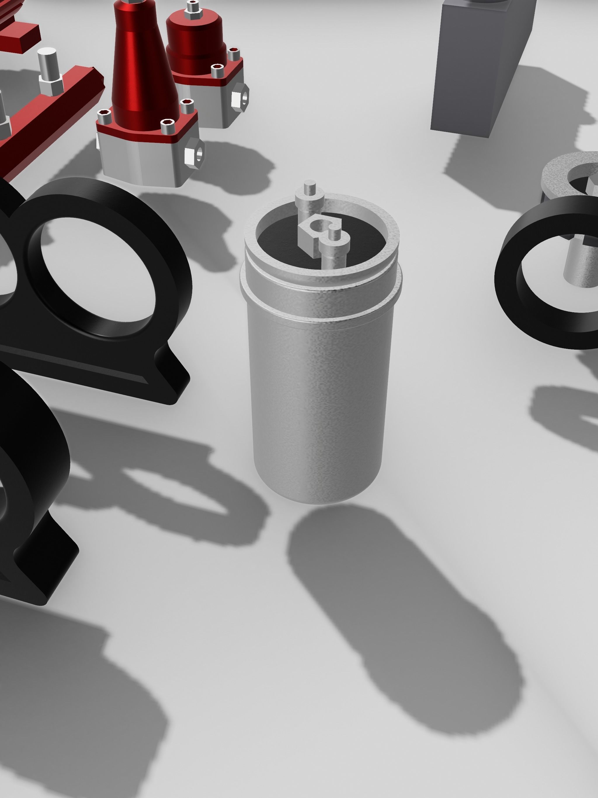 12 Piece Fuel system set AN fittings fuel pumps fuel regulators 3D ...