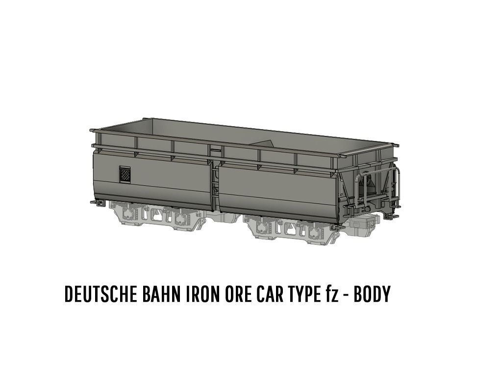 ROLLS-0012 German State Railways Hopper car 00tz 44 H0-scale 3D model ...