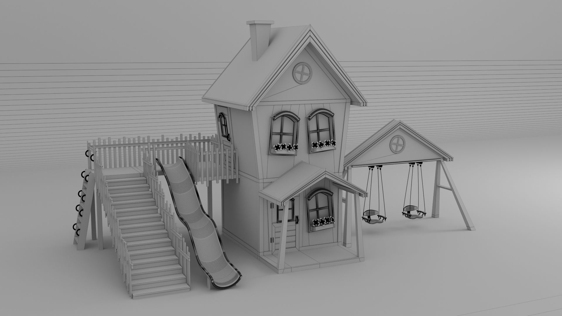 CHILDREN HOUSE COLORFUL 3D model | CGTrader