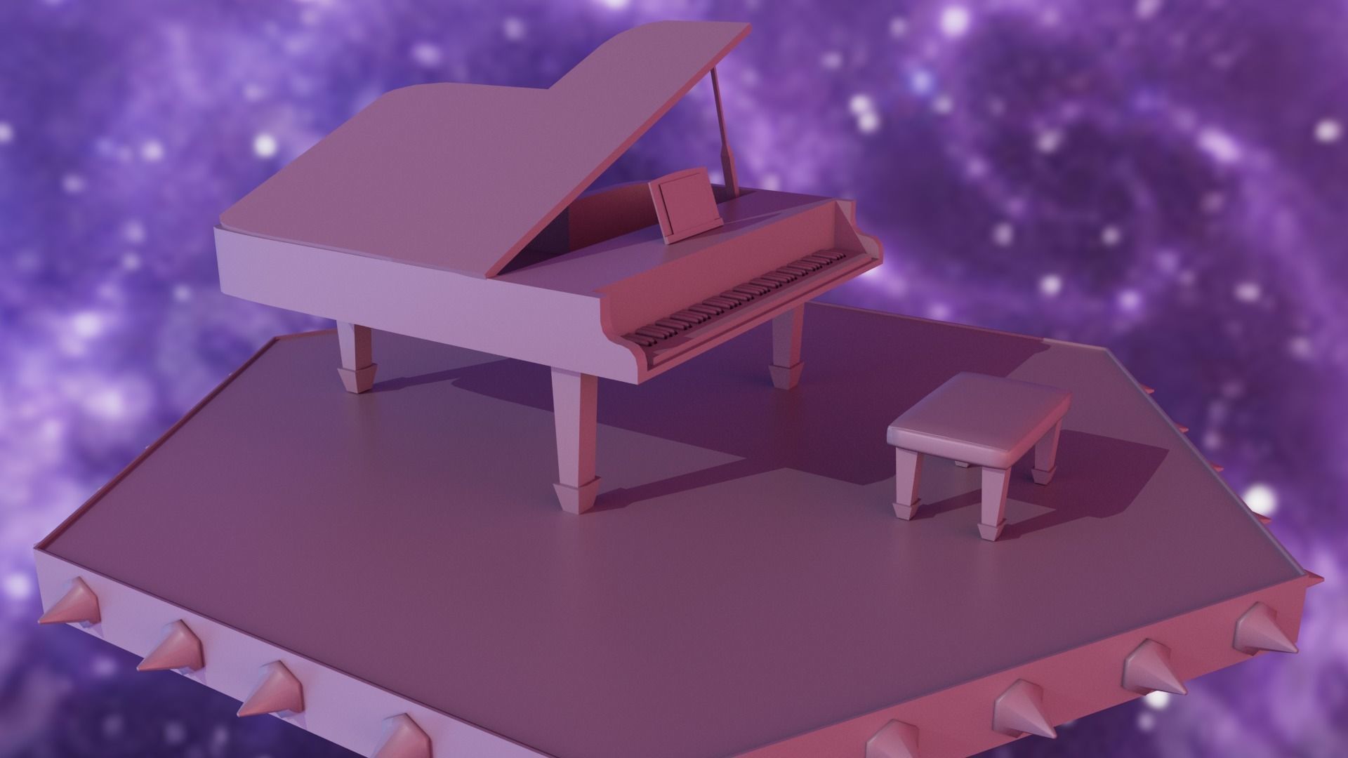 3D model Piano VR / AR / low-poly | CGTrader