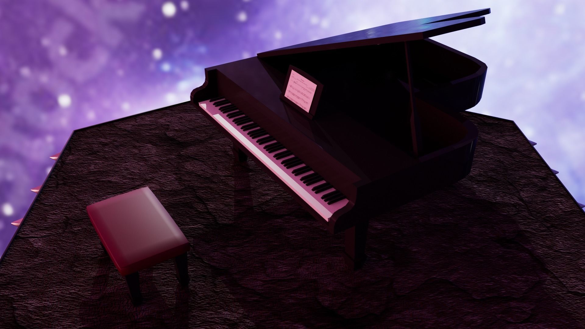 3D model Piano VR / AR / low-poly | CGTrader
