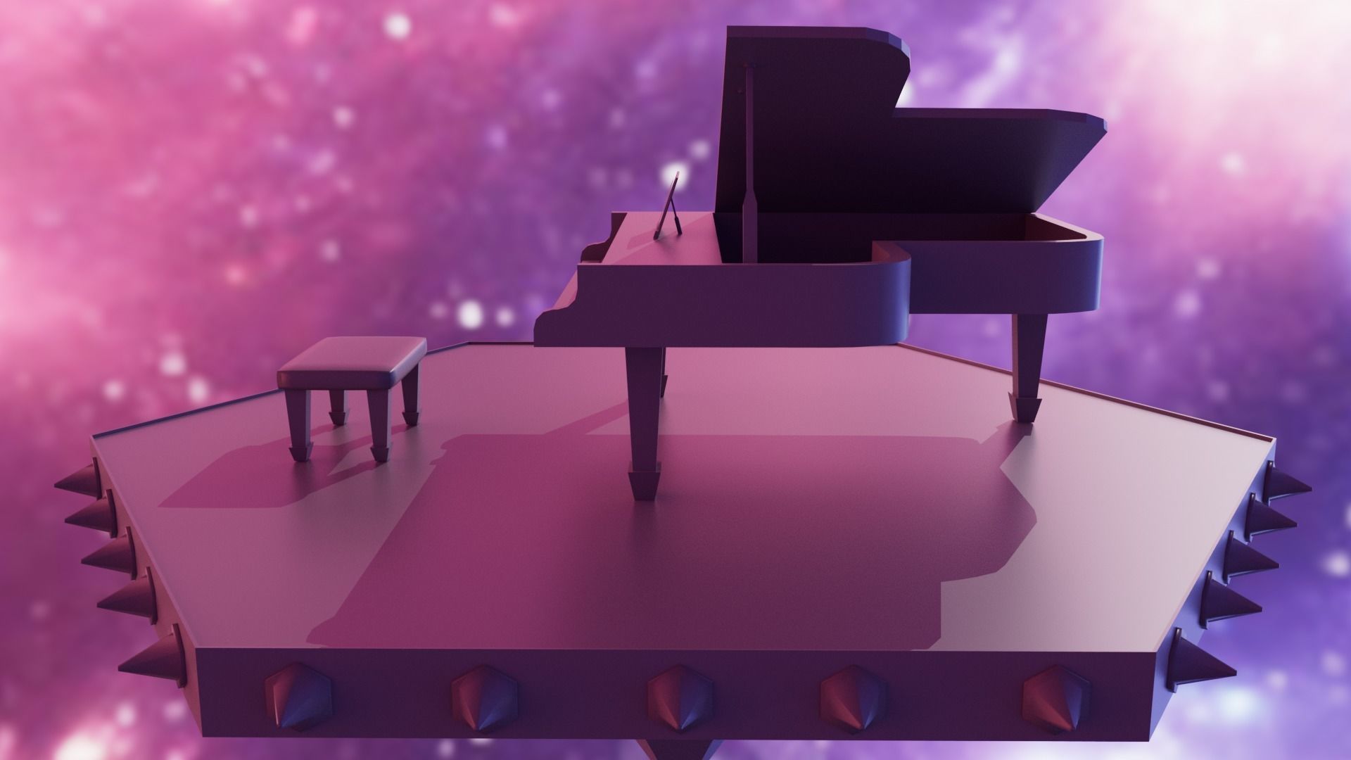 3D model Piano VR / AR / low-poly | CGTrader