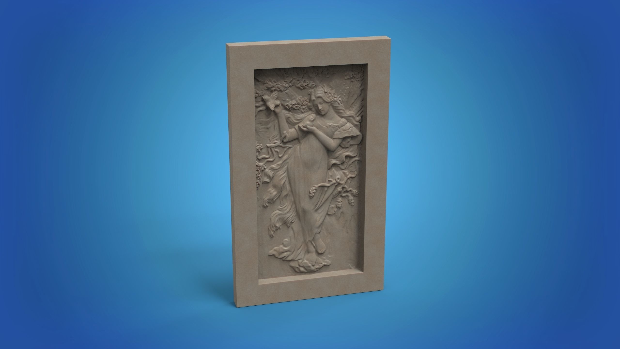 Dream woman panno art STL for CNC router and 3D printing free 3D model ...