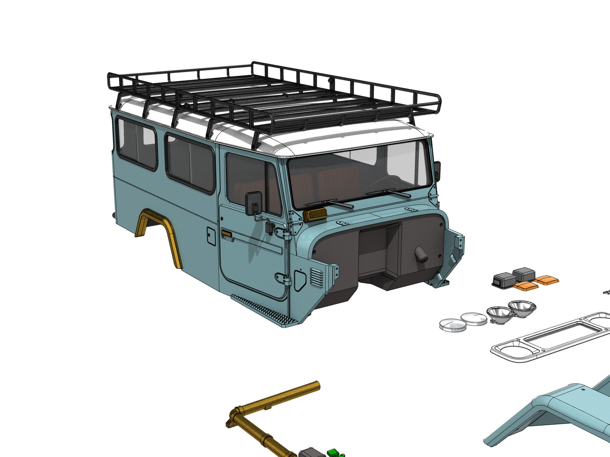TOYOTA LAND CRUISER FJ45 TROOPY 3D PRINT RC BODY STL FILE 3D model 3D ...
