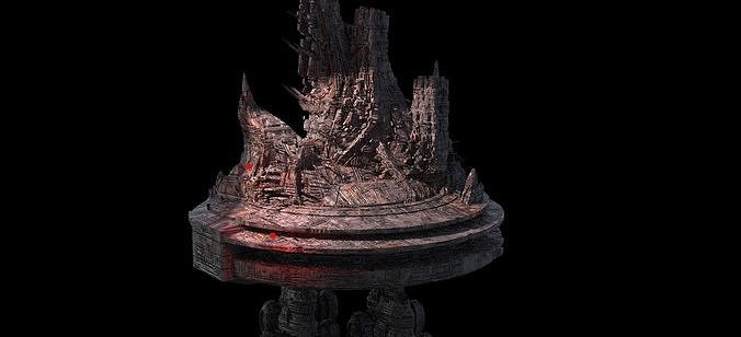 Alien Mars Storm Tech Monolith 3D model | CGTrader