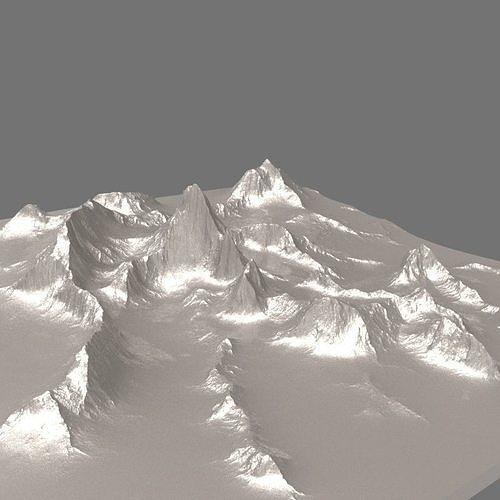 Mountain Terrain Landscape 3D model 3D printable | CGTrader