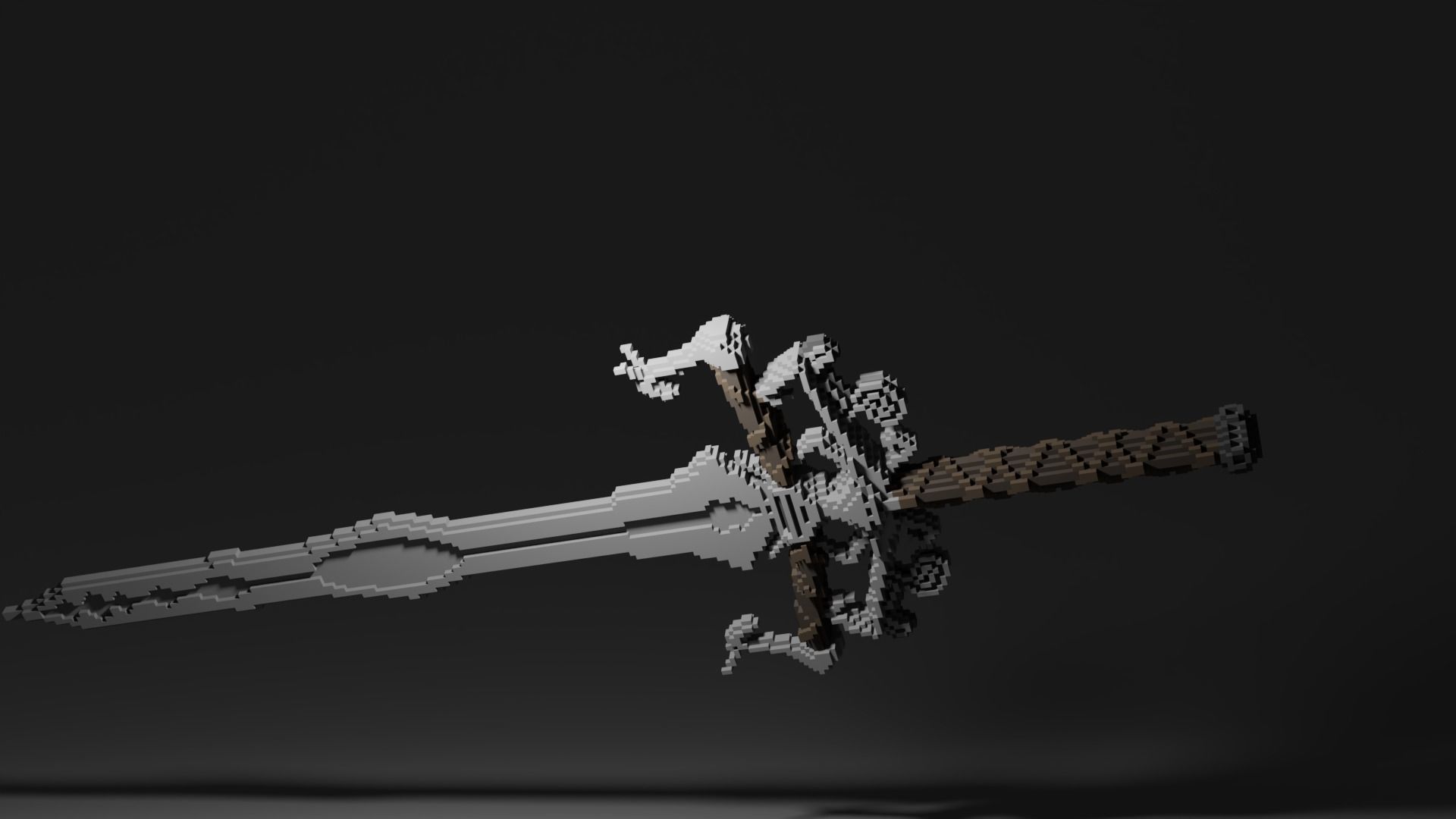 Knight Voxel Sword - free 3D model | CGTrader