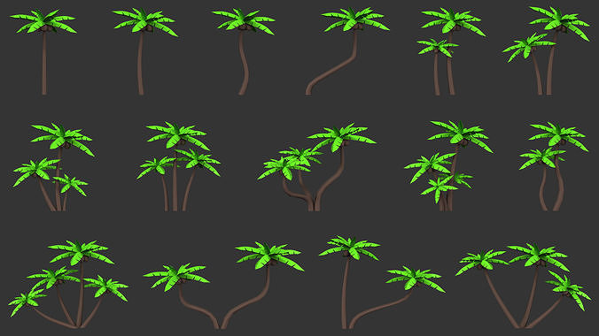 3D model Coconut Tree VR / AR / low-poly | CGTrader