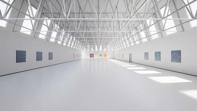 3D model Art Museum Gallery Interior 42 VR / AR / low-poly | CGTrader